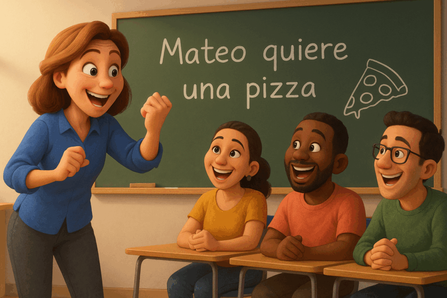 Español con TPRS: verbos Super 7 y Dulces 16